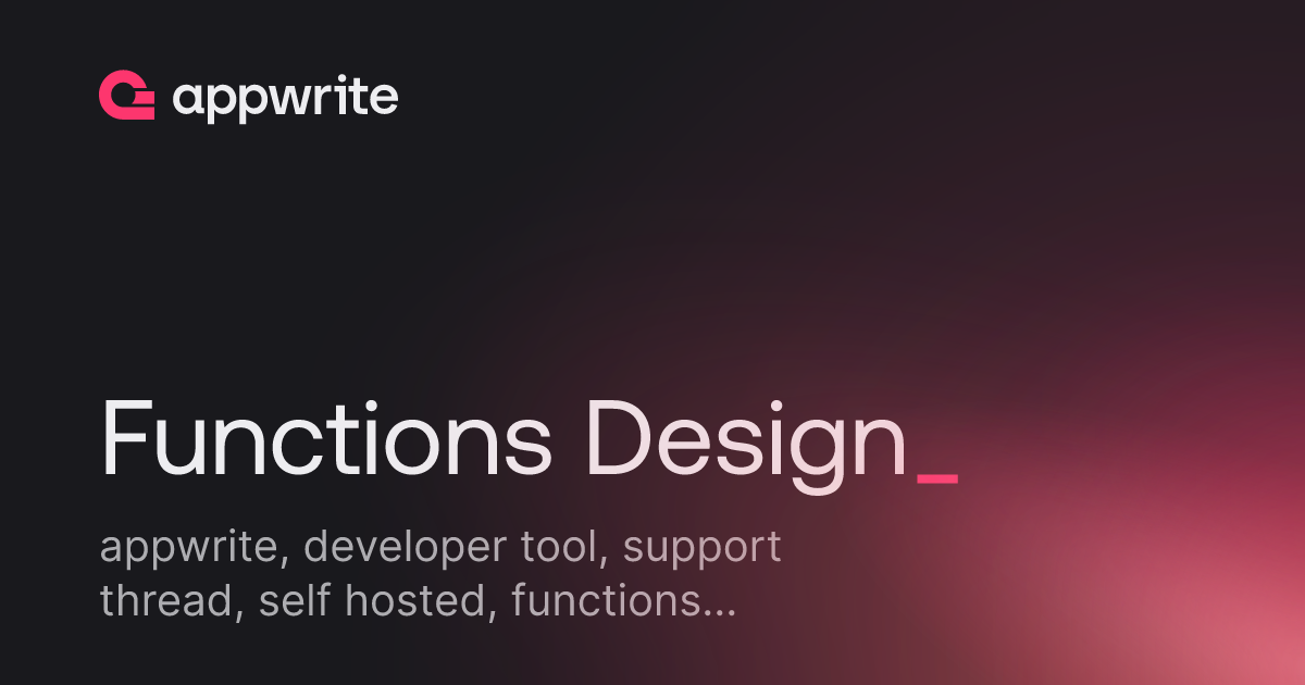 Functions Design Threads Appwrite
